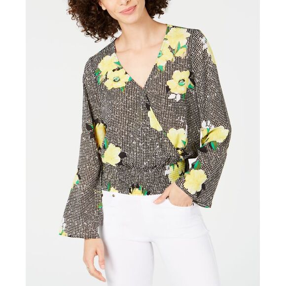 INC International Concepts | Tops | Mixed Print Surplice Top | Poshmark